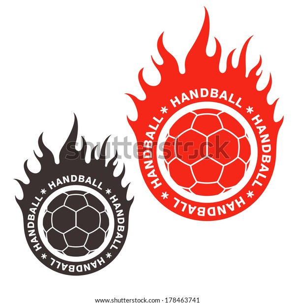 Handball. Isolated logo on white background. Vector illustration