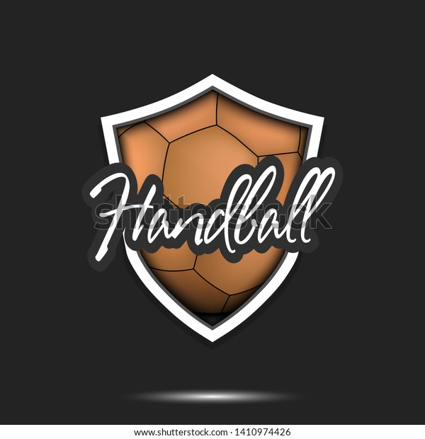 Handball Logo Design Template Handball Emblem Stock Vector (Royalty ...