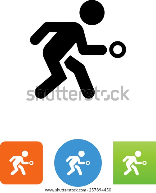 Handball Player Icon Stock Vector (Royalty Free) 257894450