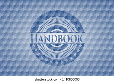 Handbook Blue Emblem Geometric Background Vector Stock Vector (Royalty ...
