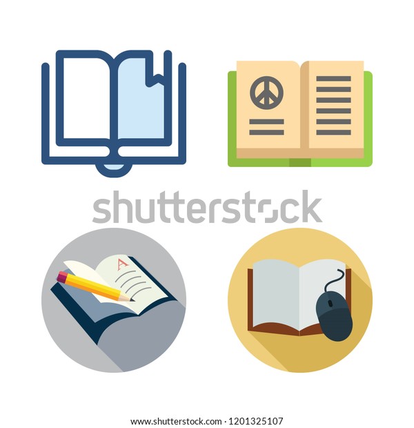 Handbook Icon Set Vector Set About: vector de stock (libre de regalías ...