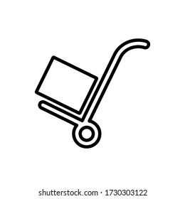 Handcart Icon Vector Illustration Flat Design Stock Vector (Royalty ...