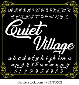 Handcrafted Vector Alphabet Letters Named Quiet Stock Vector (Royalty ...