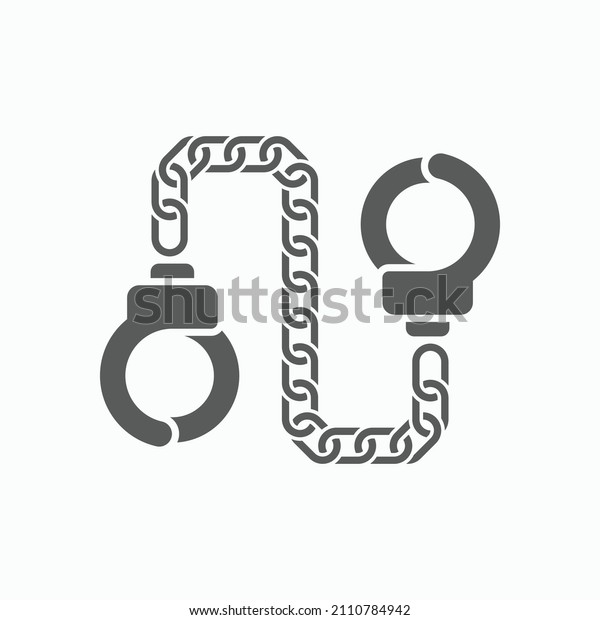Handcuffs Icon Manacles Vector Shackles Illustration: เวกเตอร์สต็อก ...