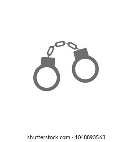Handcuffs Icon Simple Element Illustration Handcuffs Stock Vector ...