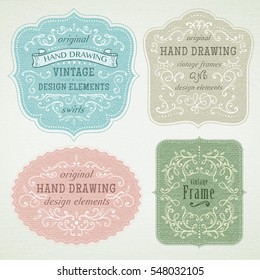 Vintage Style Labels On Different Topics Stock Vector (Royalty Free ...