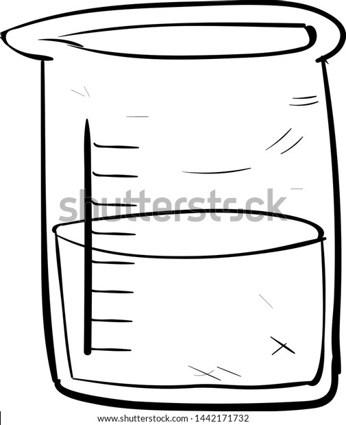Handdrawn Beaker Doodle Icon Hand Drawn Stock Vector (Royalty Free ...