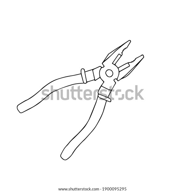 Handdrawn Black Vector Illustration Metallic Locksmith Stock Vector ...