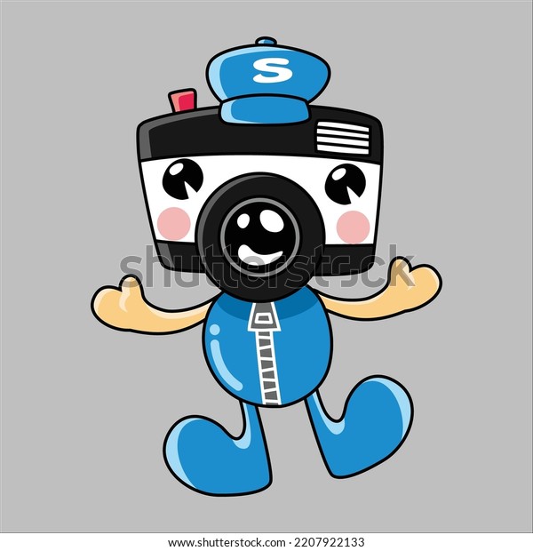 Handdrawn Camera Man Character Cartoon Style Stock Vector (Royalty Free ...