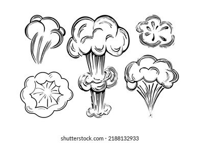 Handdrawn Doodle Blast Bomb Element Comic Stock Vector (Royalty Free ...