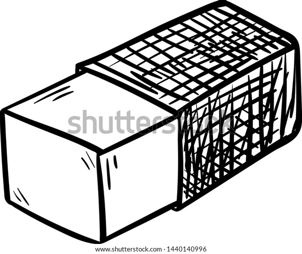 Handdrawn Eraser Doodle Icon Hand Drawn Stock Vector (Royalty Free ...