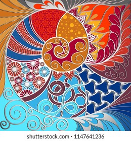 Handdrawn Ethno Zentangle Pattern Tribal Background Stock Vector (Royalty Free) 1147641236 ...