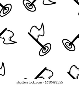 Handdrawn Golf Doodle Seamless Pattern Hand Stock Vector (Royalty Free ...