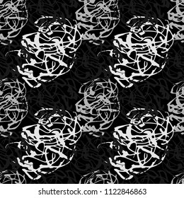 Handdrawn Grunge Seamless Infinite Pattern Grayscale Stock Vector ...