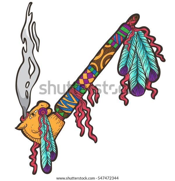 Handdrawn Illustration Indian Pipe Stock Vector (Royalty Free ...