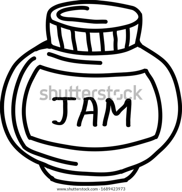 Handdrawn Jar Jam Style Doodles Vector Stock Vector (Royalty Free ...