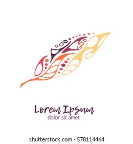 Handdrawn Leaf Tribal Style Stock Vector (Royalty Free) 578114464 ...