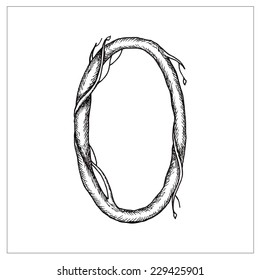 Handdrawn Numbers Form Tree Branches Vector Stock Vector (Royalty Free ...
