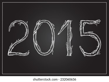 Handdrawn Numbers Form Tree Branches Handdrawn: vector de stock (libre ...