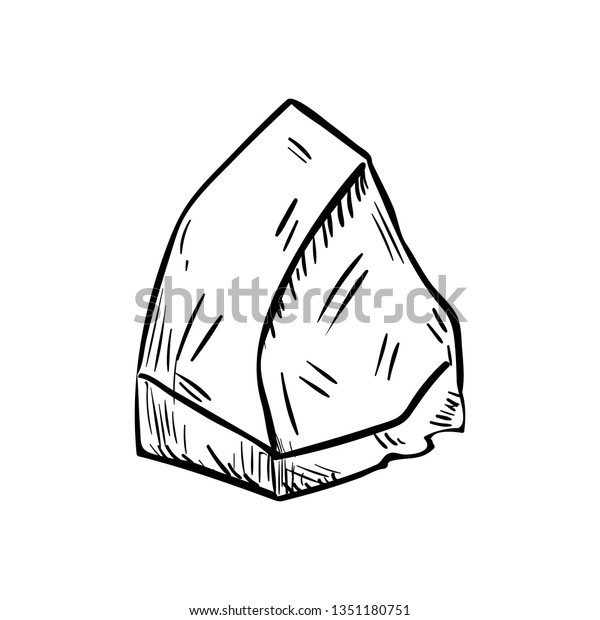 Handdrawn Stone Doodle Icon Hand Drawn Stock Vector (Royalty Free ...