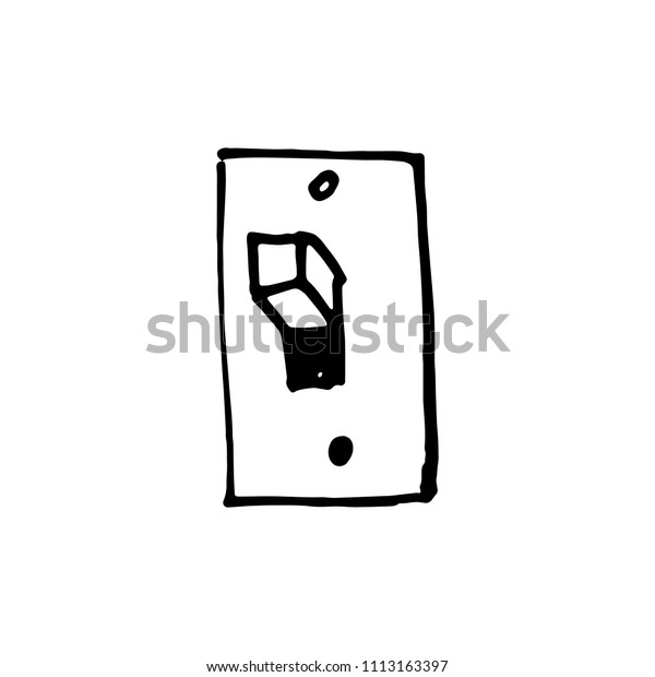 Handdrawn Switch Doodle Icon Hand Drawn Stock Vector (Royalty Free ...