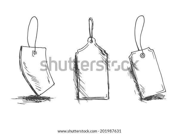 Handdrawn Tags Vector Illustration Stock Vector (Royalty Free) 201987631