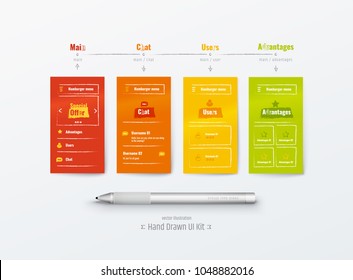 734 Hand drawn ui kit Images, Stock Photos & Vectors | Shutterstock