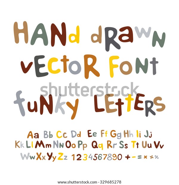 Handdrawn Vector Alphabet Art Funky Letters Stock Vector (Royalty Free ...