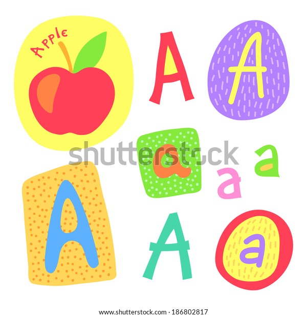 Handdrawn Vector Illustration Alphabet Letters Stock Vector (Royalty ...