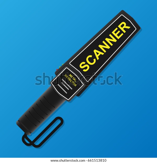 Handheld Detect Metal Scanner Detector Inspect Stock Vector (Royalty ...