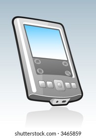 Handheld Mobile Device Illustration Stock Vector (Royalty Free) 3465859 ...