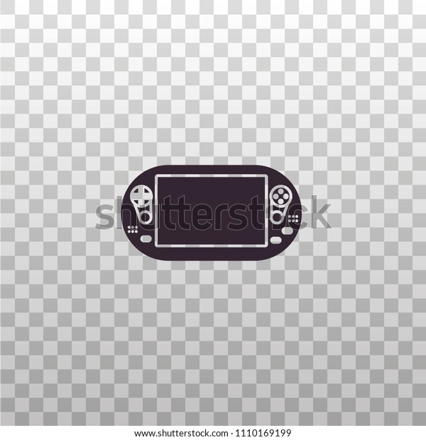 Handheld Portable Game Console Black Silhouette Stock Vector (Royalty ...