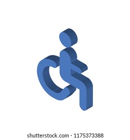 Handicap Isometric Left Top View 3d Stock Vector (Royalty Free ...