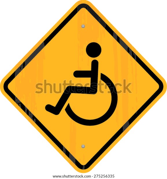 Handicap Road Sign Stock Vector (Royalty Free) 275256335 | Shutterstock
