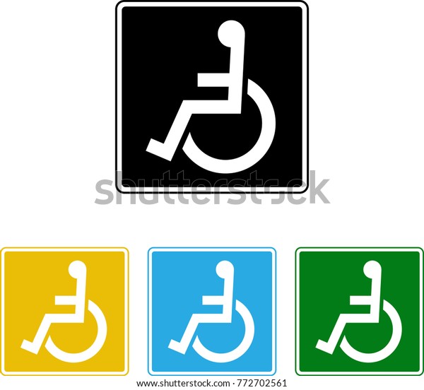 Handicap Signage Design Disabled Vector Art Stock Vector (Royalty Free ...