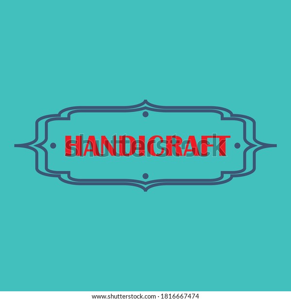 Handicraft Logo Design Symbolizing Ones Organization Stock Vector ...