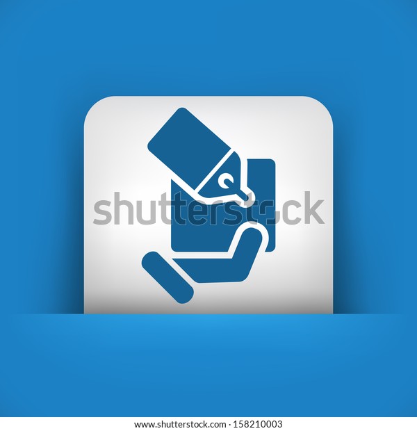 Handing Gift Icon Stock Vector (Royalty Free) 158210003 | Shutterstock