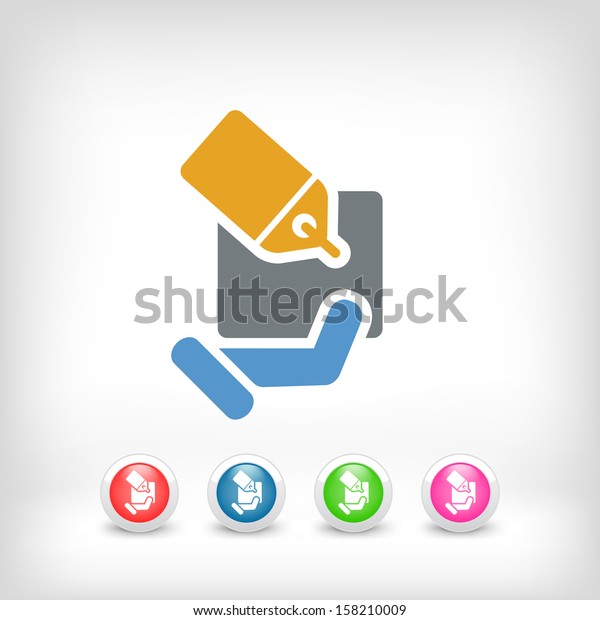 Handing Gift Icon Stock Vector (Royalty Free) 158210009 | Shutterstock
