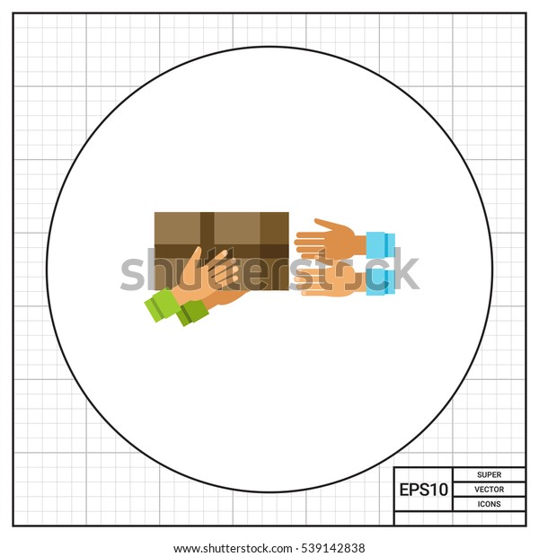 Handing Over Package Customer Icon Stock Vector (Royalty Free ...