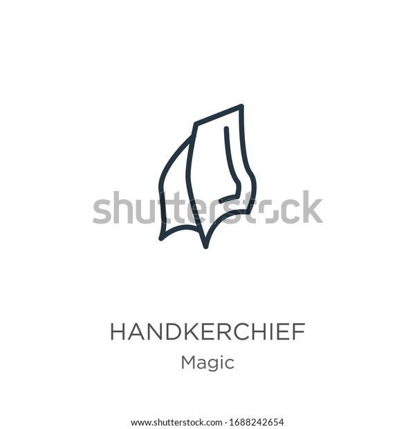 Handkerchief Icon Thin Linear Handkerchief Outline Stock Vector ...