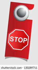 Handle Door Stop Sign Vector Stock Vector (Royalty Free) 130289711 ...