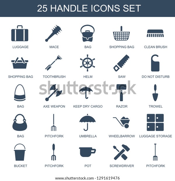 Handle Icons Trendy 25 Handle Icons Stock Vector (Royalty Free) 1291619476