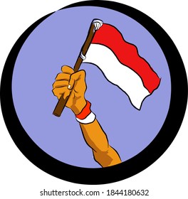 Handle Indonesian Flag West Java Sumedang Stock Vector (Royalty Free ...