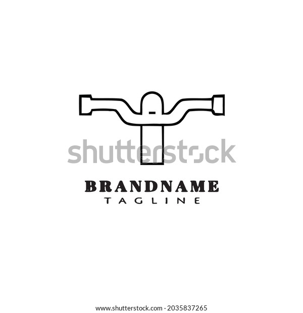 Handlebar Logo Cartoon Icon Design Template Stock Vector (Royalty Free ...