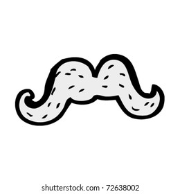 Freehand Drawn Black White Cartoon Mustache Stock Vector (Royalty Free ...