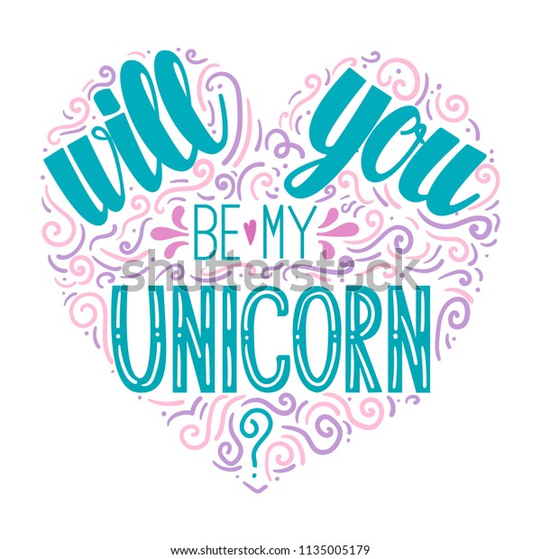 Handlettering Composition Text Will You Be Stock Vector (Royalty Free ...