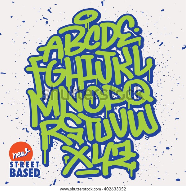 Handlettering Graffiti Font Stock Vector (Royalty Free) 402633052 ...