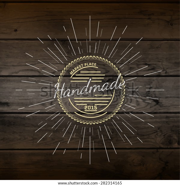 Handmade Badges Logos Labels Any Use Stock Vector (Royalty Free ...