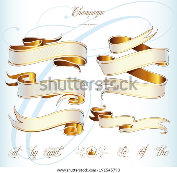 Handmade Calligraphy Tattoo Ribbons Vector Stock Vector (Royalty Free ...