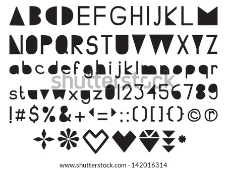Handmade Cut Out Letters Font Stock Vector (Royalty Free) 142016314 ...